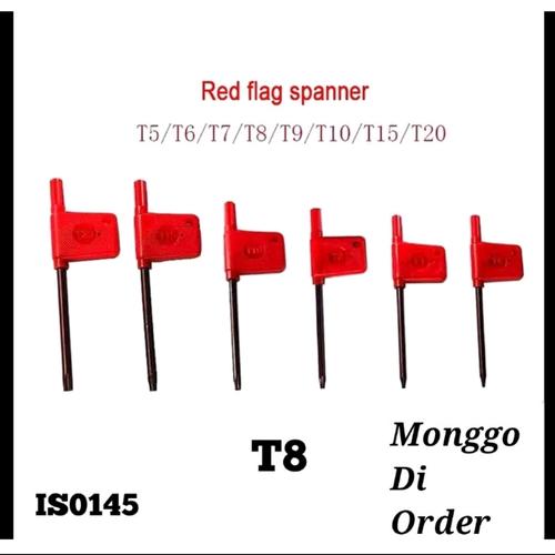 Jual Kunci T8 kunci bendera red flag spanner kunci baut insert ...