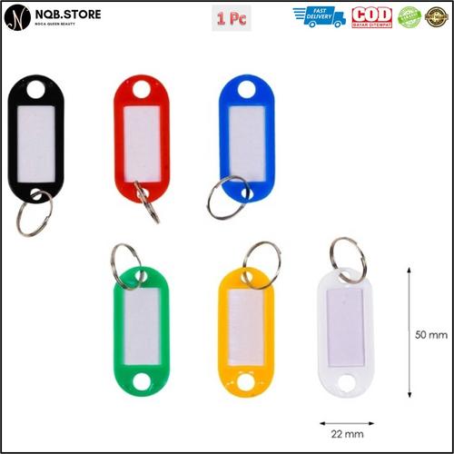 Jual Gantungan Kunci LABEL NAMA Simple Keychan Ring Name Tag Tas Koper ...