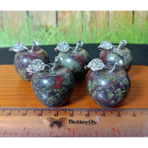 Jual Batu Kristal Ornament Apple Dragon Bloodstone (harga per pcs ...
