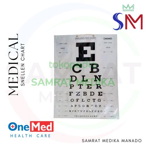 Jual Snellen Test Chart ONEMED (Alat Tes Visus Penglihatan Kesehatan ...