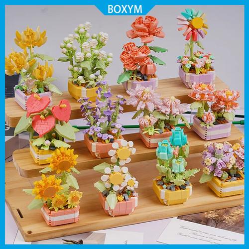 Jual DIY Mainan Bricks Bunga Flower Block Mainan Balok Susun Dirakit ...