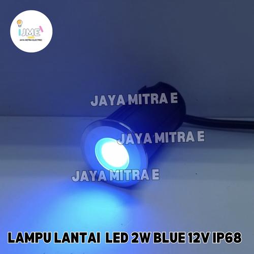 Jual Lampu Lantai LED Biru 2W 2 Watt 12V Underwater Light Blue IP68 ...