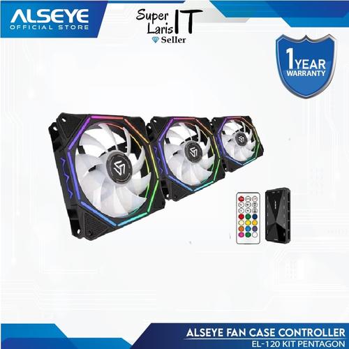 Promo Fan Case/Casing Alseye Pentagon EL 120 KIT RGB + Controller Set ...