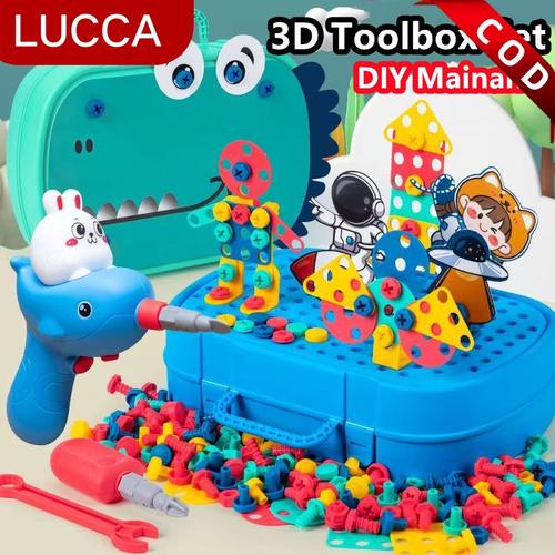Promo Mainan Anak Tool Box Set 224pcs DIY 3D Dengan Bor Listrik - Hijau ...