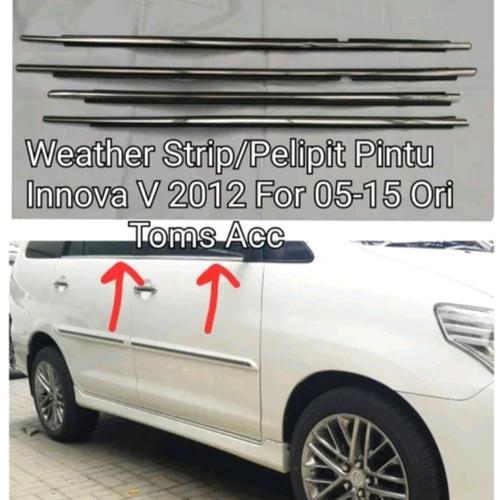 Jual Weather Strip/Pelipit Pintu Krom Toyota Innova Reborn Tahun 2016 ...