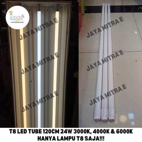 Jual Lampu TL LED Tube T8 120cm 24w 24 Watt T8 LED White Warm White ...