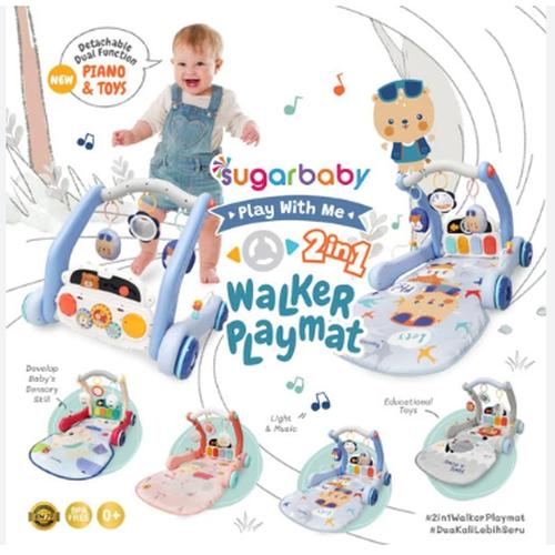 Jual Sugarbaby 2in1 Baby Walker& Playmat/Push Walker/Alat Bantu Jalan ...