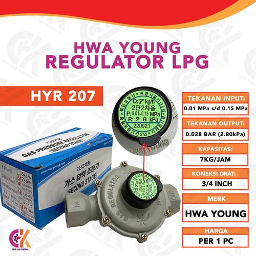 Jual Hwa Young Regulator LPG Low Pressure Kompor 7KG - HYR 207 Drat 3/4 ...