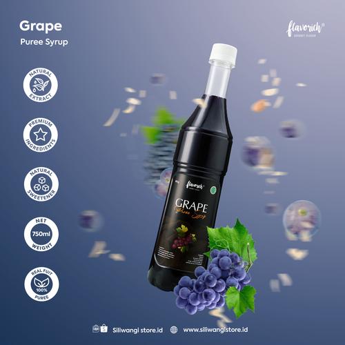Promo Grape Puree Syrup Premium Flavorich 750 ml - Sirup Rasa Bulir ...