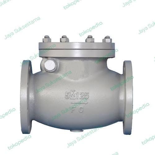 Jual Swing Check Valve Cast Iron JIS 5K 5" inch Check Valve 5K DN 125 ...