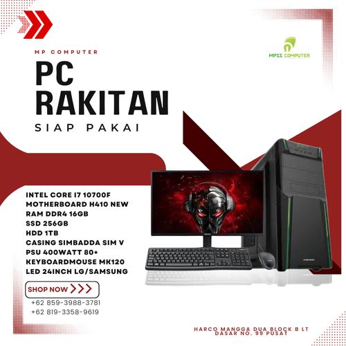 Jual Komputer Rakitan Full Set Lengkap i7 10700F 16GB 256GB 1TB Siap ...