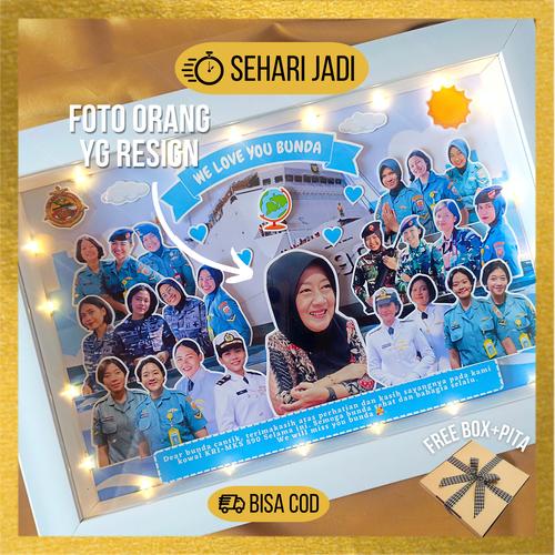 Jual Scrapframe Pop Up 3D Custom Karikatur Pigura 34x25cm Kado Perpisahan - +Lampu LED - Kab ...