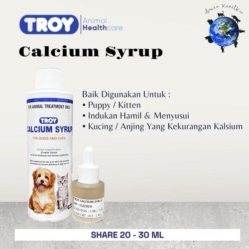 Jual Troy Calcium Syrup - Suplemen Tulang / Kalsium Untuk Kucing ...