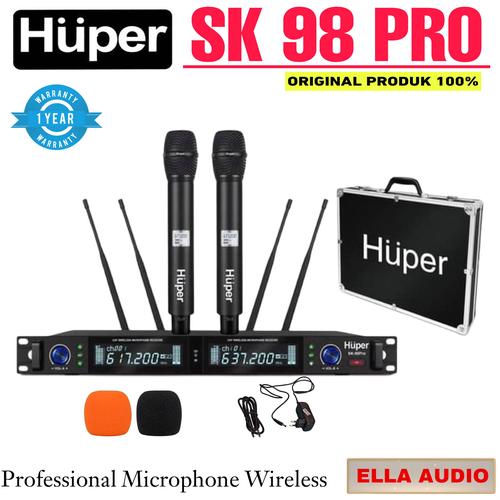 Jual Mic wireless Huper Sk98 PRO 2-Channel Microphone Huper Sk-98 Pro ...