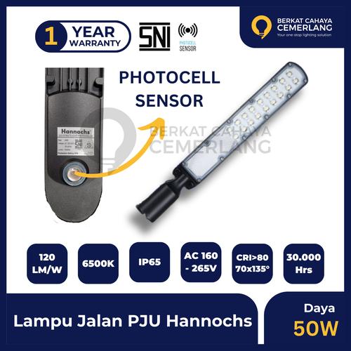 Jual Lampu Jalan PJU LED Hannochs 50W Photocell Sensor Cahaya Street ...