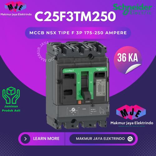 Jual MCCB 3 Phase 250 Ampere 3P 250A Nsx100F 36kA C25F3TM250 Schneider ...