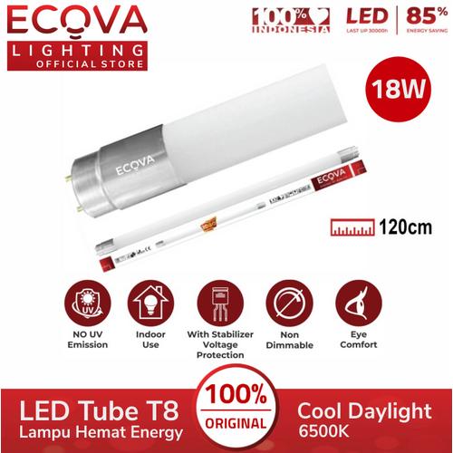 Jual ECOVA Lampu TL LED Tube T8 120CM 18W - Kota Depok - Ecova Lighting Official | Tokopedia