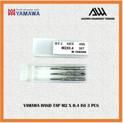 Jual Yamawa Hand Tap M2x0.4 Isi 3 pcs Hand Tap Yamawa M2 x 0,4 Tap ...