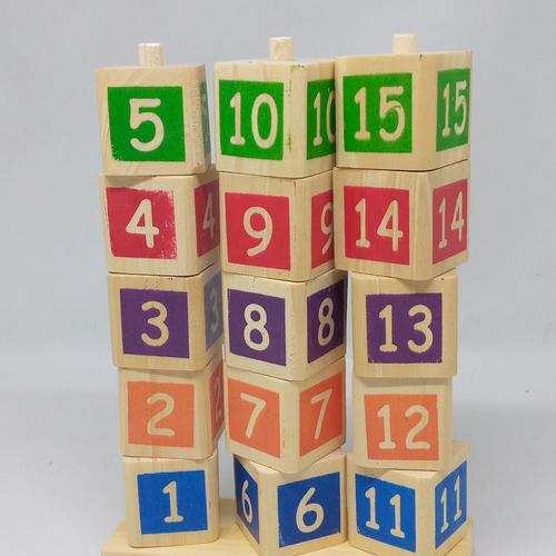 Jual Mainan Edukasi Kayu Menara Angka-Alat Peraga Mengenal Angka 1-15 ...