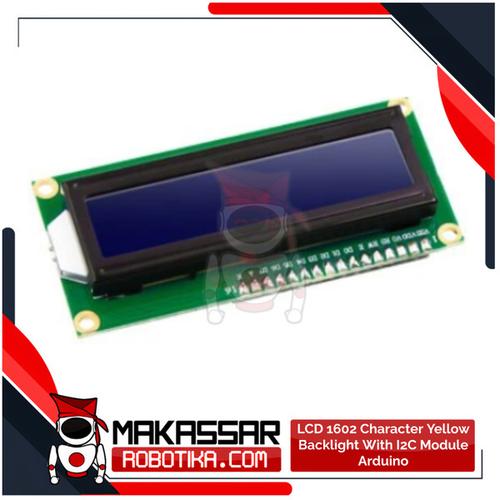 Jual LCD 1602 Character Yellow Backlight With I2C Module Arduino - Kota ...