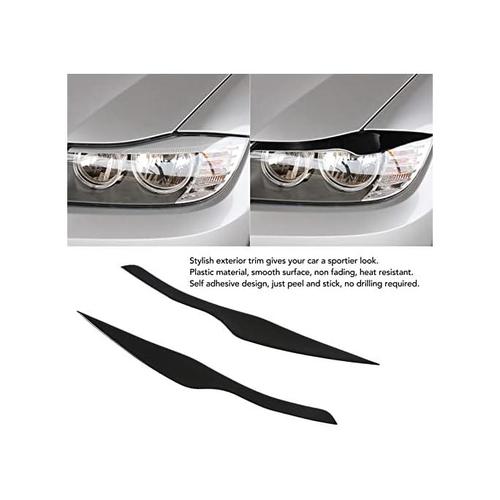 Jual Qiilu Headlight Eyelid Overlay Decal Cover Headlamp Eyebrow ...