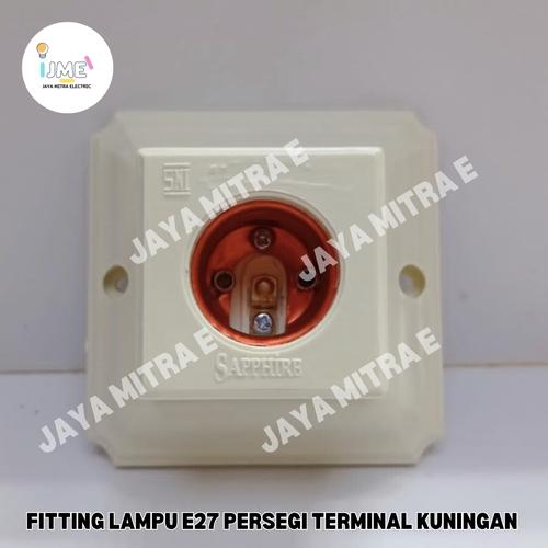 Jual Fitting Fiting Lampu Tempel Plafon E27 Dudukan Lampu E27 Persegi ...