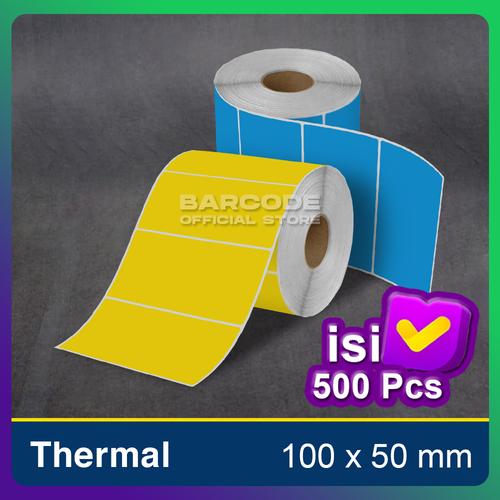 Jual Label Thermal Warna 100 x 50 Sticker Barcode 100x50 mm Full Color ...