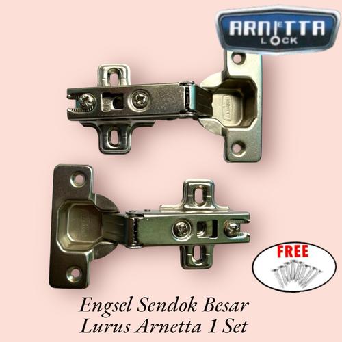 Jual Engsel Sendok Arnetta Besar 1 Set Model Lurus 35 mm Pintu Lemari ...