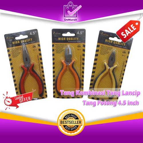 Promo Tang Kombinasi Tang Lancip Cucut Tang Potong 4.5 inch Tang Mini A044 - KOMBINASI, RANDOM ...