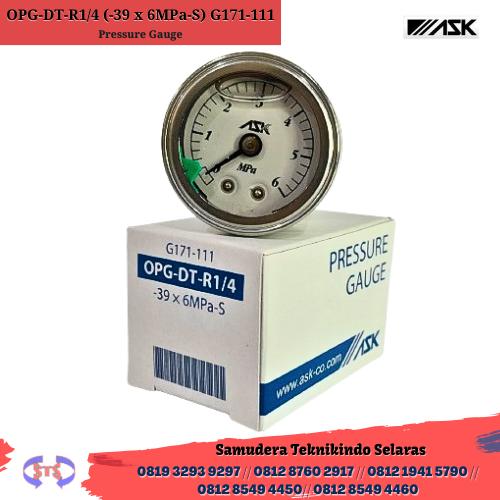 Jual ASK OPG-DT-R1/4 (-39 x 6MPa-S) G171-111 Pressure Gauge - Kab ...
