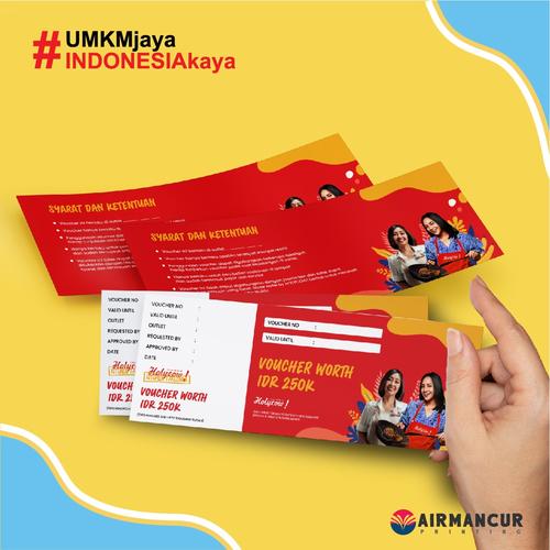 Jual Cetak Voucher - Ukuran 21 x 9,9 cm - Jakarta Timur - Air Mancur ...
