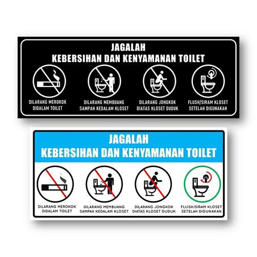 Jual Stiker Etika Toilet | Stiker Jagalah Kebersihan Toilet | Stiker ...