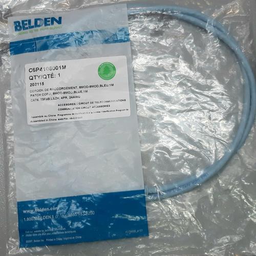 Jual Belden UTP Kabel Patch Cord 1 Mtr Cat6 C6P4106001M Blue - Jakarta ...