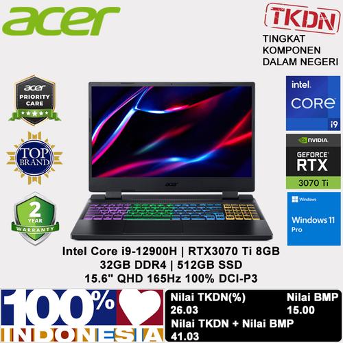 Jual Acer Nitro ANX-0001 i9-12900H 32GB 512GB RTX3070Ti 15.6" QHD W11 ...