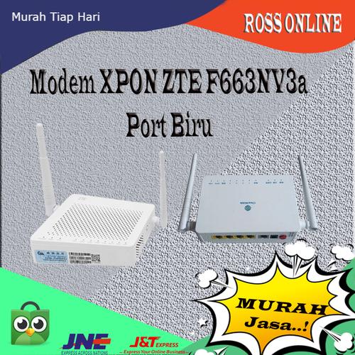 Jual MODEM ZTE F663 XPON ONT ZTE F663NV3a Suport EPON GPON + Adaptor - Kab. Tangerang - Ross ...