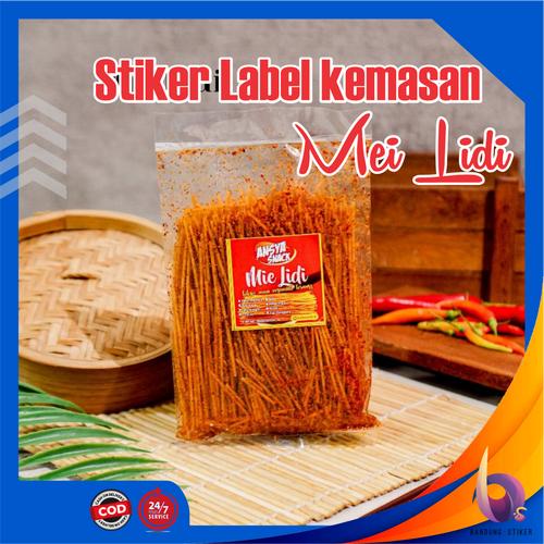 Jual Bandung Stiker Print Sticker Label Kemasan Produk Mie Lidi Free ...