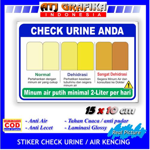 Promo Label stiker new check urine air kencing sticker tabel warna ...
