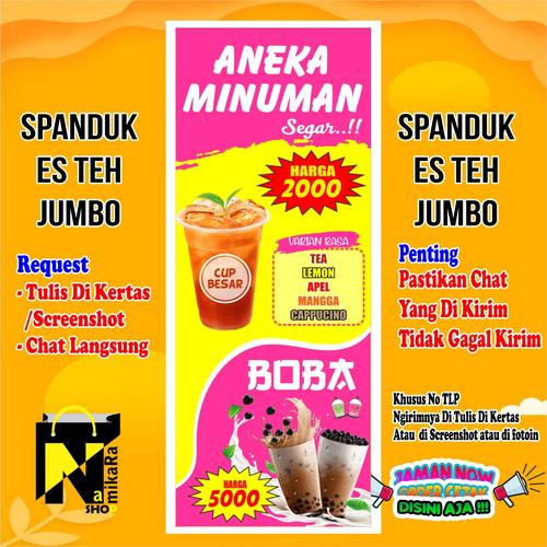 Jual Spanduk Banner Backdrop Es Teh Manis/ Banner Es Teh Lucu - Kab ...