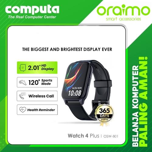 Jual Oraimo Watch 4 Plus Smartwatch 2.01'' Large Screen Bluetooth OSW ...
