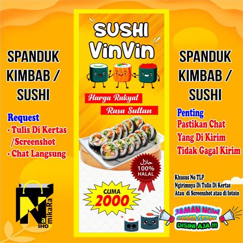Jual Spanduk Banner Backdrop Kimbab / Banner Sushi / Spanduk Kimbab ...