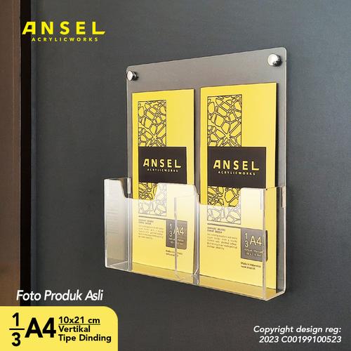 Promo Tempat Brosur Akrilik Dinding Gantung - 2 Kantong 1/3 A4 - Tipe ...
