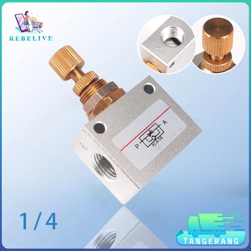 Jual 1/4inch Pneumatic Flow Control Speed Control Flow Valve - Kota ...