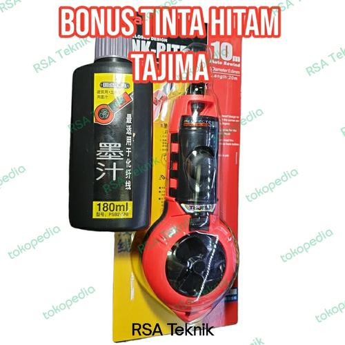 Jual Tajima Sipatan Ink Rite Alat Marking Tool Auto Rewind 10mtr Merah ...
