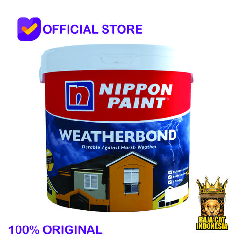Jual Cat Tembok Eksterior Nippon Paint Weatherbond Brilliant White 2.5 ...