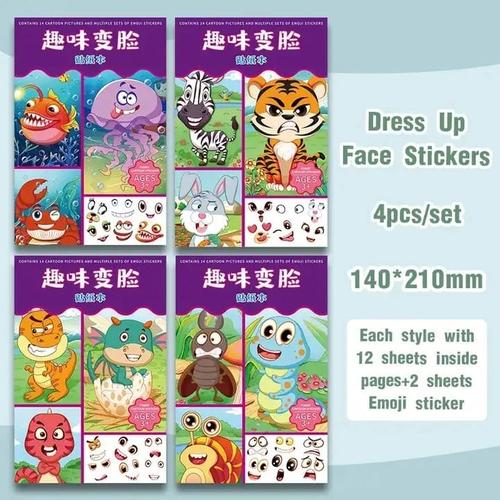 Jual Princess Dress Up Face Stickers Your Own Face Diy For Kids Arts ...