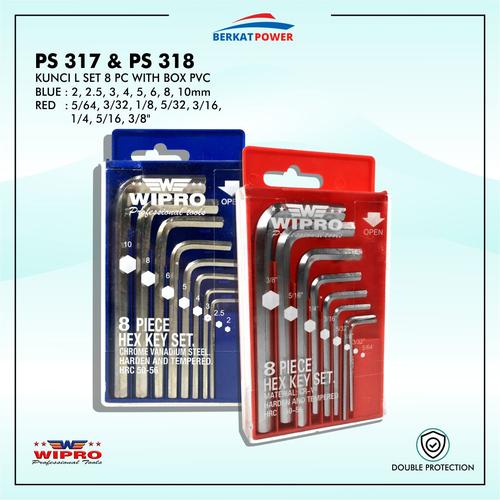 Promo Kunci L Set 8 Pcs Wipro Box PVC Type CRV - PS 317(mm) biru - Kota ...