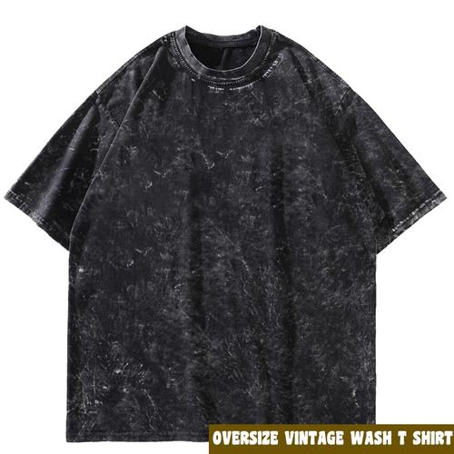 Jual Kaos polos Vintage Wash Shirt ,Oversize Tshirt/Black Basic/BuilUp ...