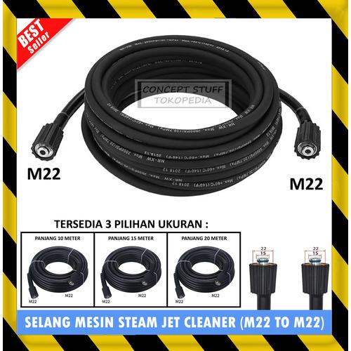 Jual SELANG MESIN STEAM JET CLEANER HIGH PRESSURE HOSE 10 METER M22 TO M22 - 10 Meter - Jakarta ...