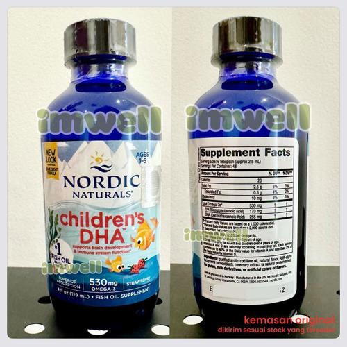 Jual Nordic Naturals Children DHA Strawberry Syrup Vitamin Anak 119ml ...