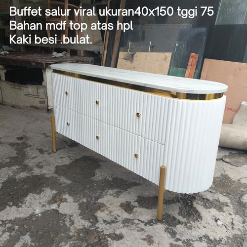 Jual lemari buffet minimalis modern motif garis salur - Jakarta Timur ...